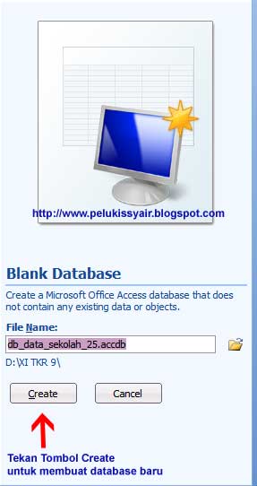 Cara Membuat Database Baru Di Ms. Access 2007 - Pelukis Syair