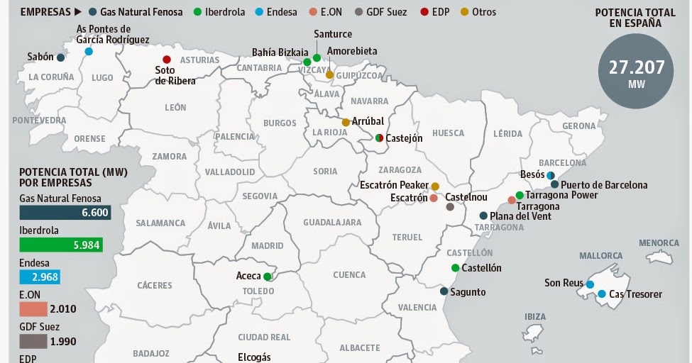 Y O H A G O L O S D I B U J I T O S: Mapa de España de las centrales de ...