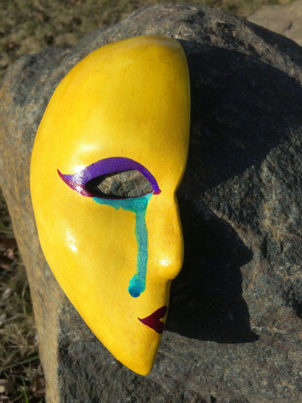 Creative Paperclay® air dry modeling material: Tears Masquerade Mask ...