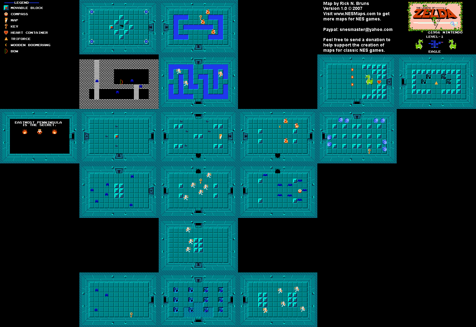 Zelda Nes Map Secrets