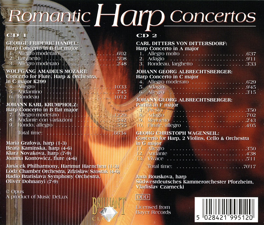 makdelart - classique: Romantic Harp Concertos (Various Artists) [2CDs]