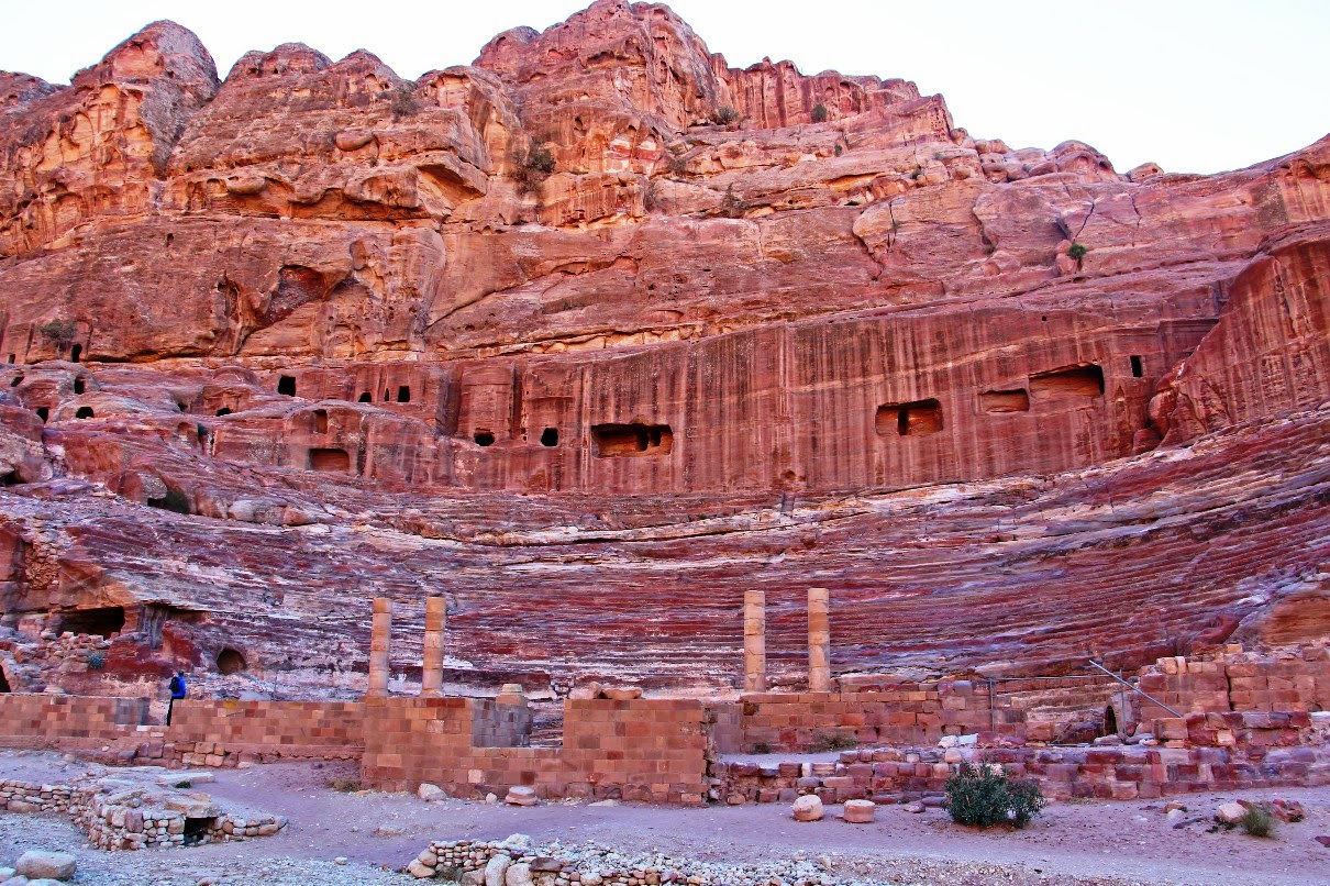 the viewing deck: Rose Red City of Petra Archaeological Park