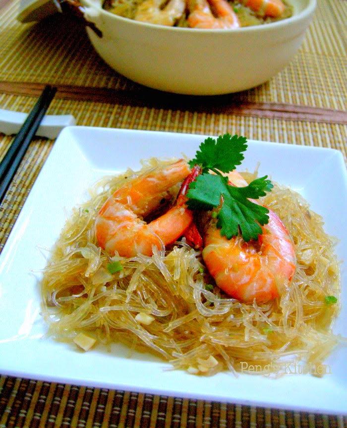 Peng's Kitchen: Braised Prawn with Glass Noodles