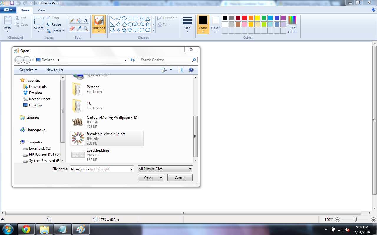 जिजीविषा: Merge Two Images in MS Paint