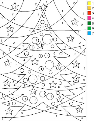 Nicole's Free Coloring Pages: CHRISTMAS * Color by Number