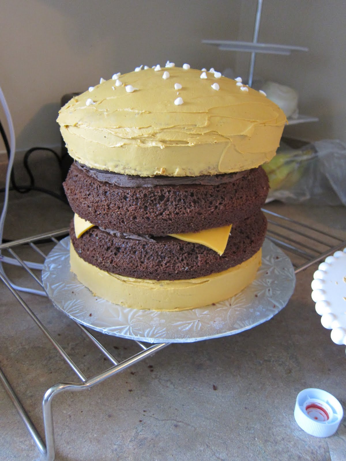 A Mixture of Mediums: Cheeseburger Cake!
