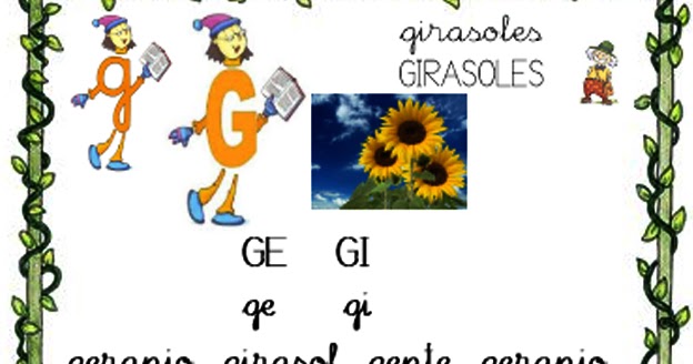 Marta PT/AL lectoescritura: Más ejercicios con G (sílaba ge, gi)