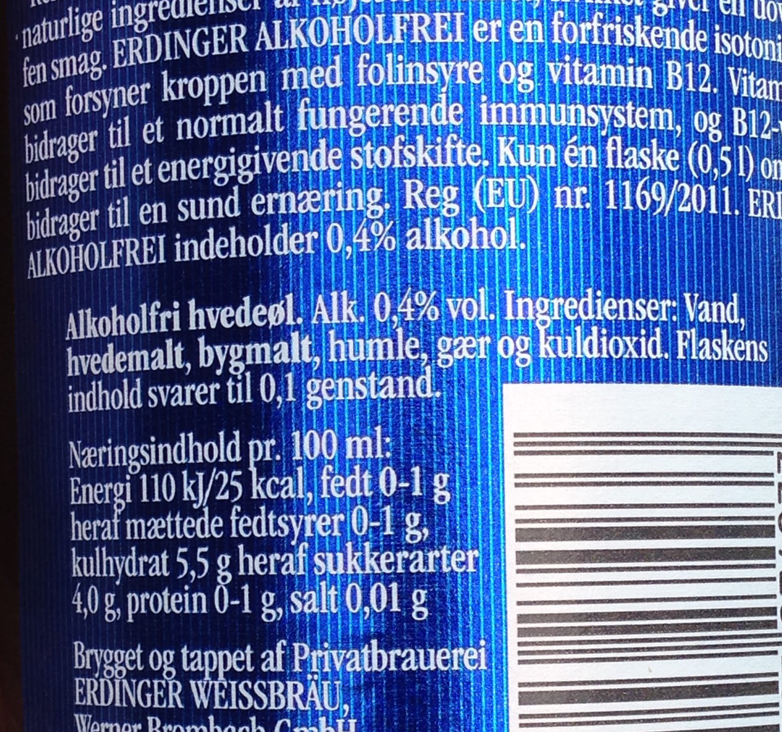 Alkoholfri øl test: Erdinger Weissbrau