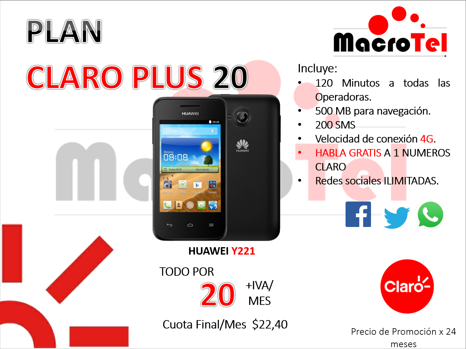 MACROTEL: PLANES CLARO ECUADOR