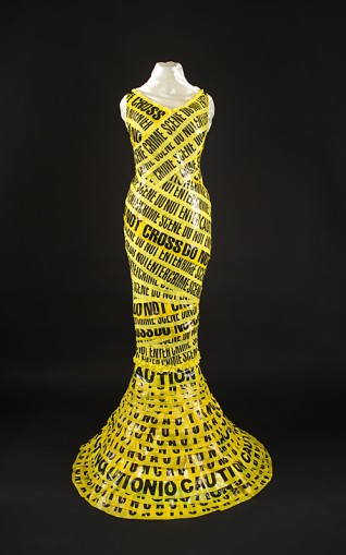 Mystery Fanfare: Recycled Crime Scene Tape Dress