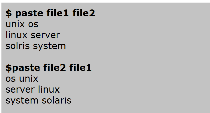 Paste Command In Unixlnux Informaticapoints