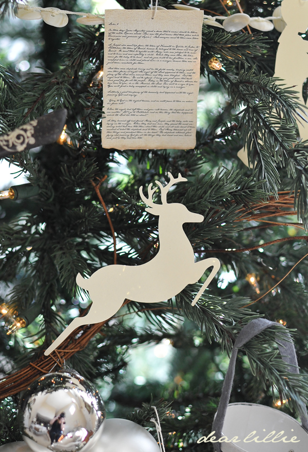 T Wrapping Our Tree Joy And Reindeer Cutouts And Imparting Grace