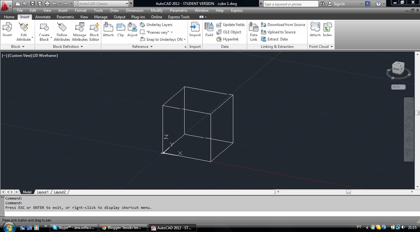 Ana Mota : Forma 3D em AutoCAD