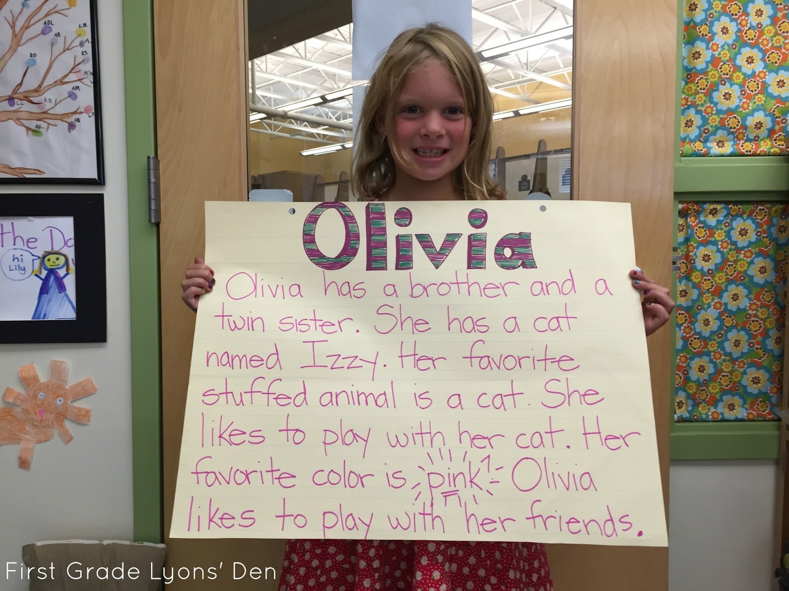 First Grade Lyons' Den: Meet Olivia