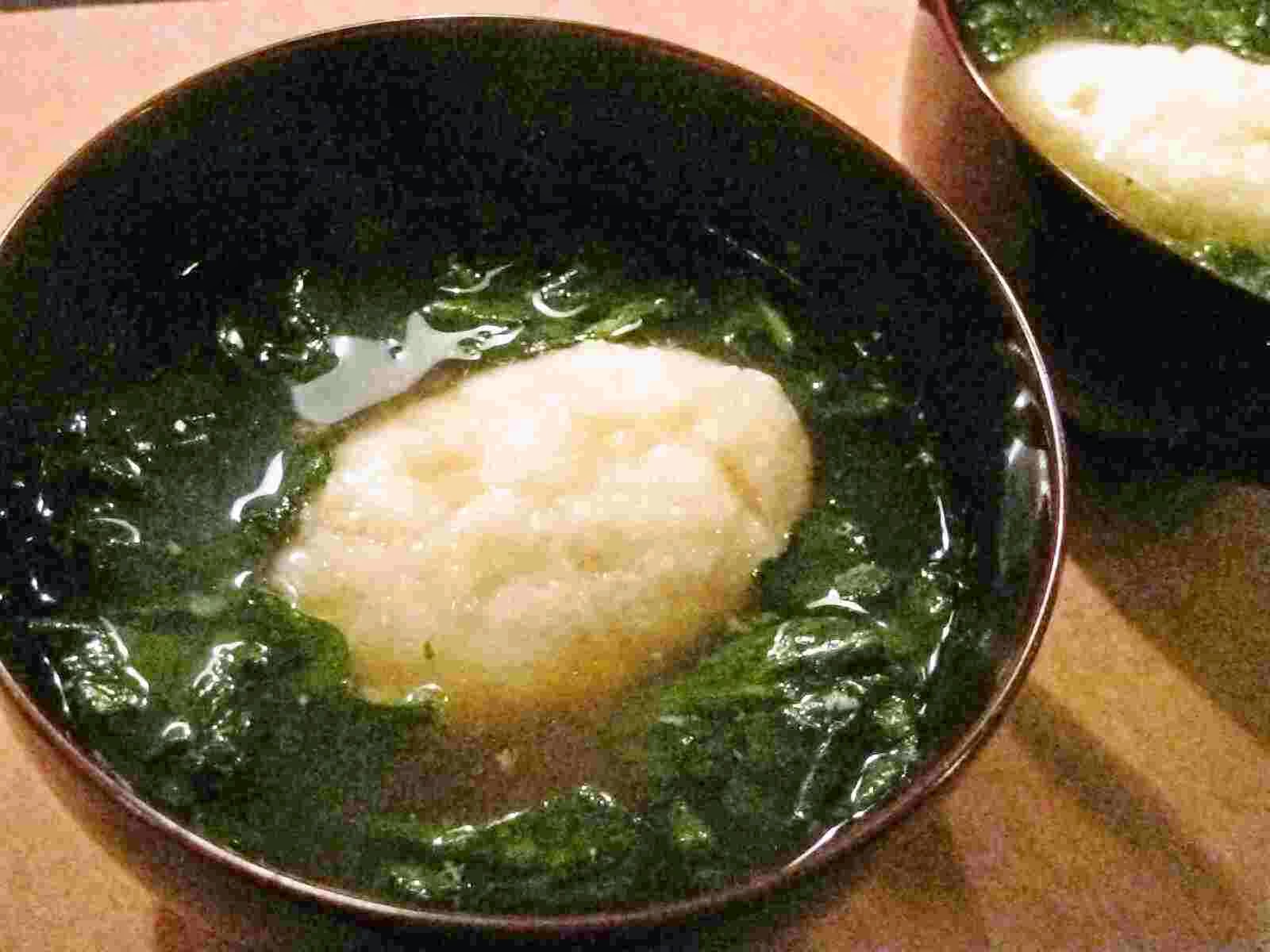 Recipes for Tom: Nagaimo-dango to horenso no osumashi / clear soup with ...