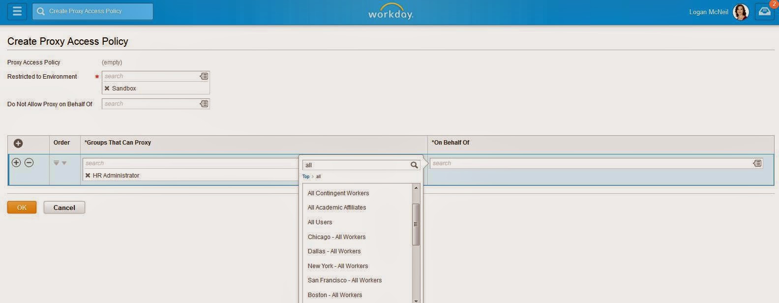 A blog about learning Workday HCM: Proxy access in Workday