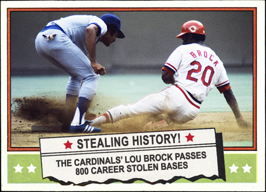 WHEN TOPPS HAD (BASE)BALLS!: 1975 SPECIAL- LOU BROCK'S PATH TO HISTORY