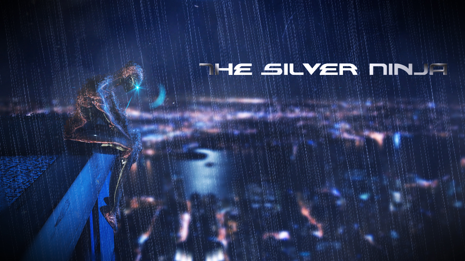 Silver 3D model wallpaper mockup