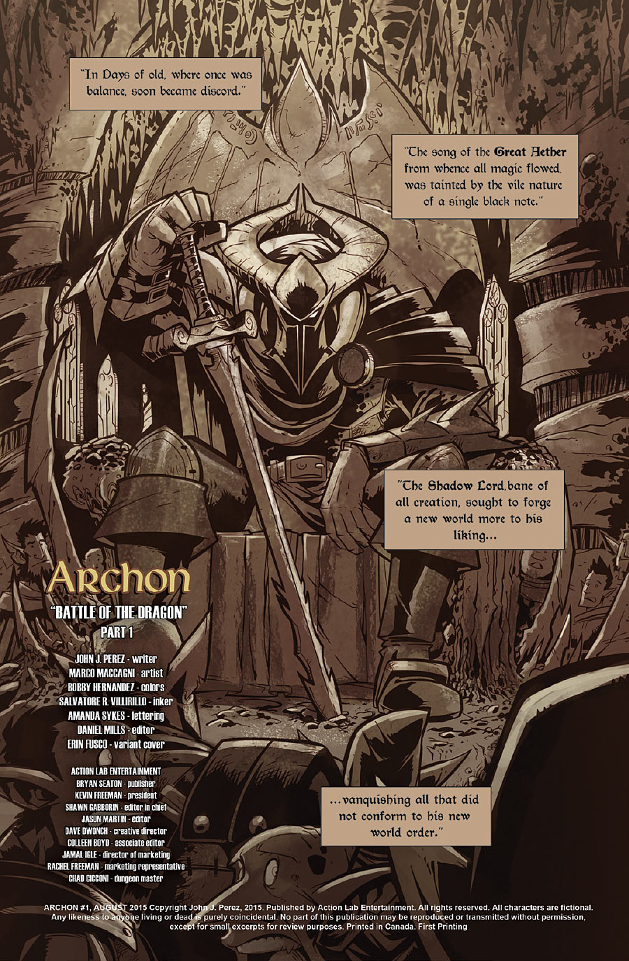 PREVIEW: 'ARCHON' #1 by John J. Perez and Marco Maccagni