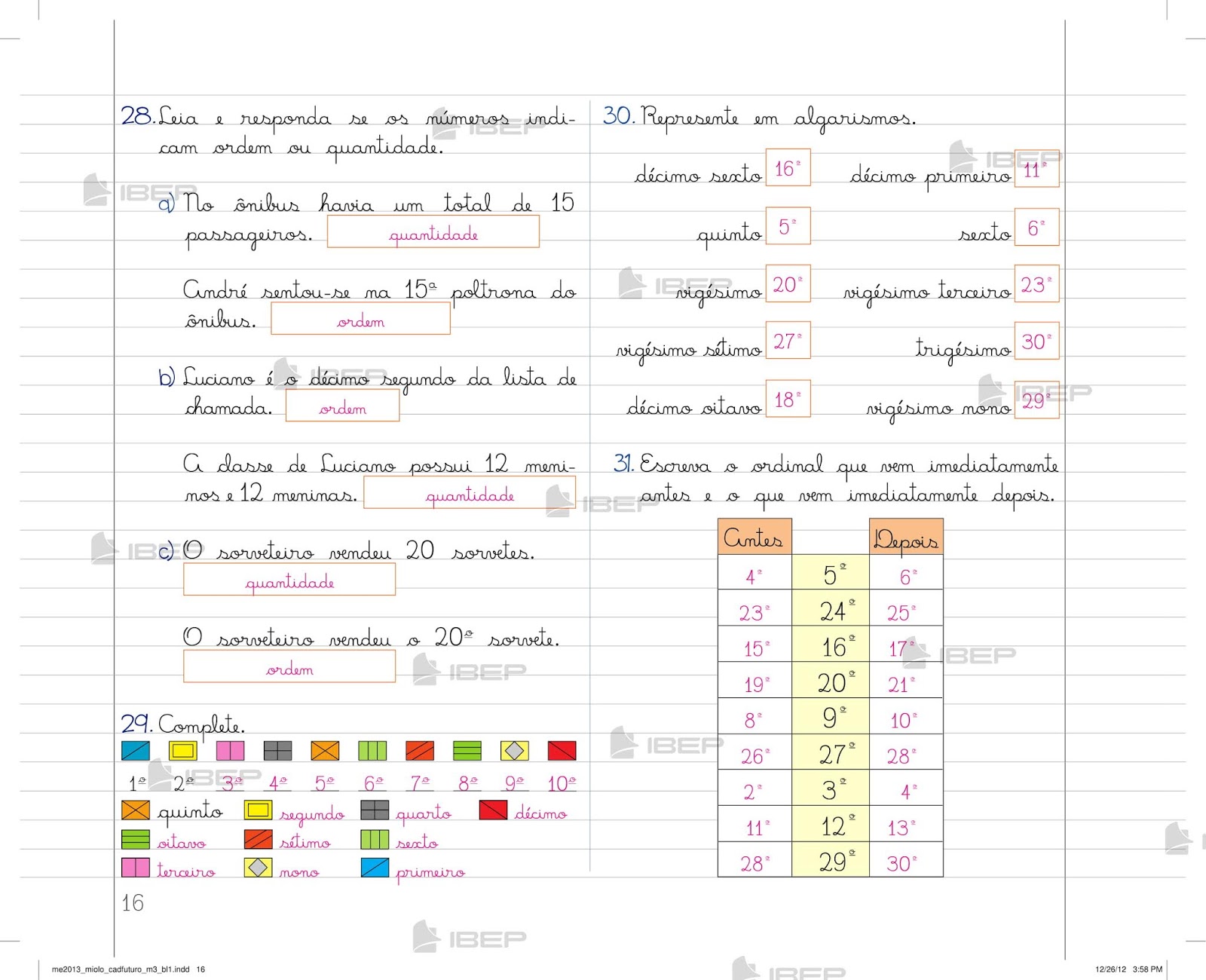 CADERNO DO FUTURO 3 ANO MATEMÁTICA PROFESSOR. - Aprender e Brincar