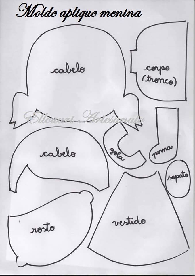 Eu Amo Artesanato: Bonecas em eva com moldes