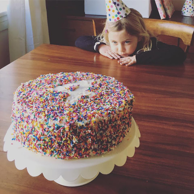 in the kitchen with dinah: rice krispies birthday cake