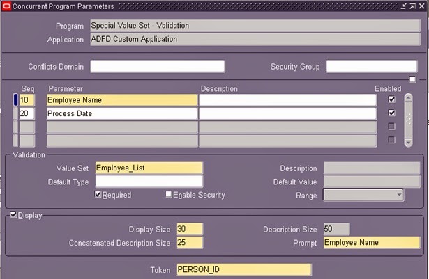 Data And Technology Oracle R11 R12 Special Value Set