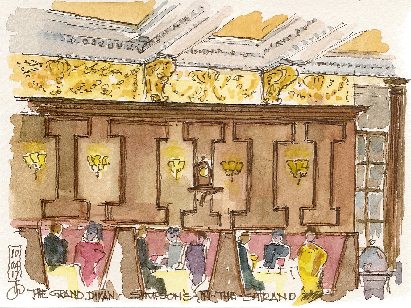 Urban Sketchers London: Simpson's-in-the-Strand