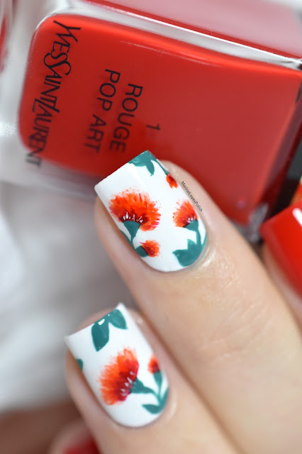 Fiery Flowers Nail Art [video Tutorial]