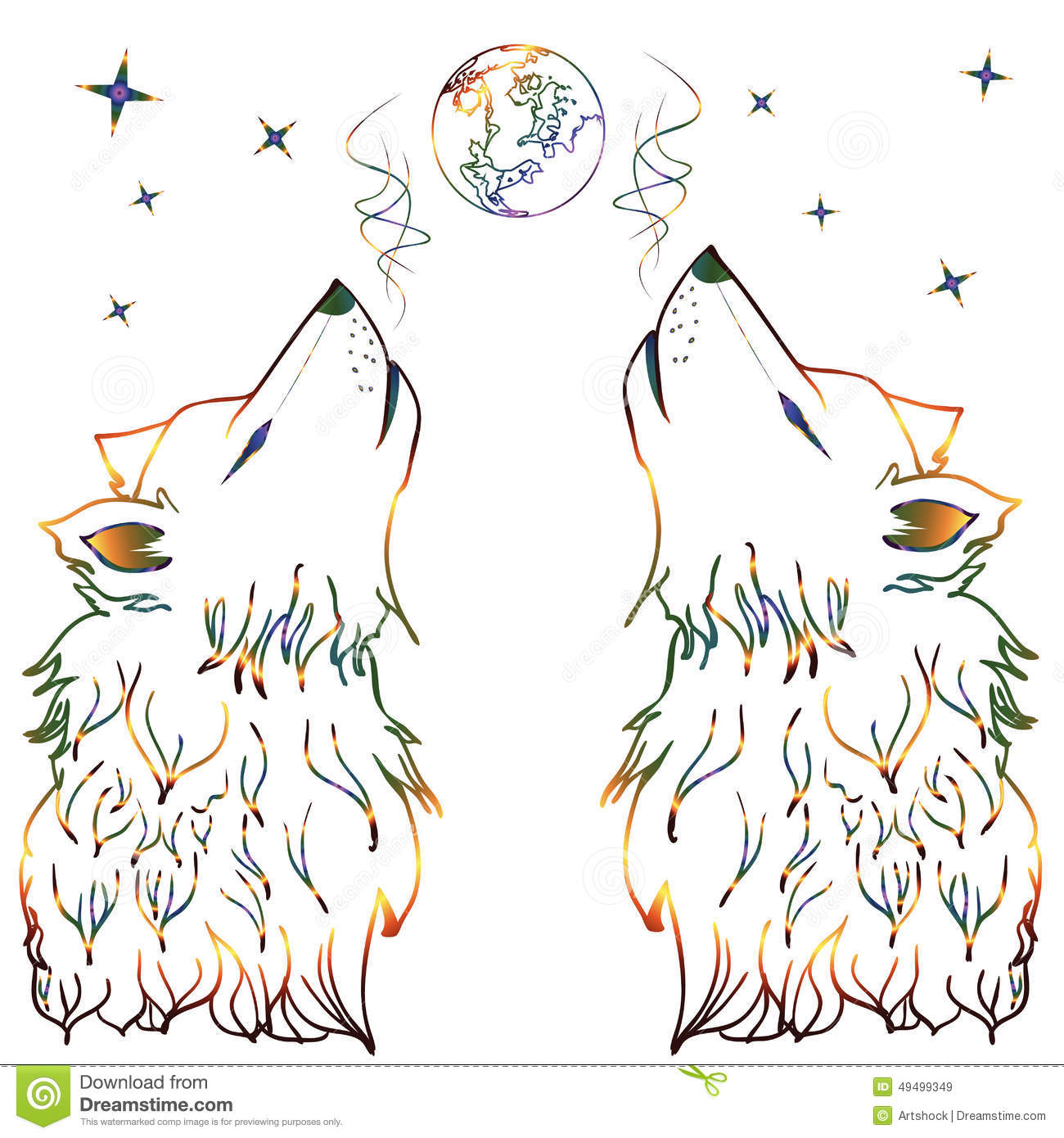 Cartoon Wolf Howling Gifs, Images