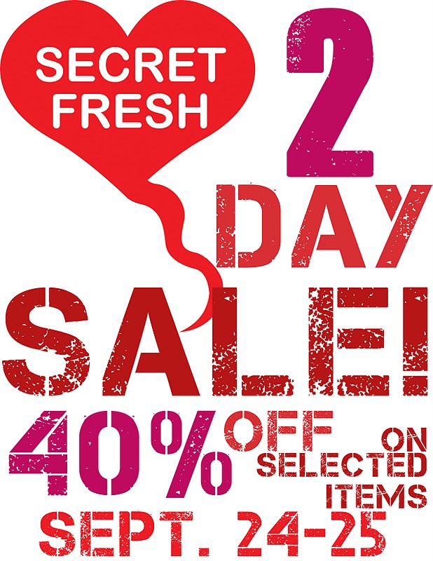 secretfresh: SECRET FRESH 2 DAY SALE!!! SEPT 24-25!