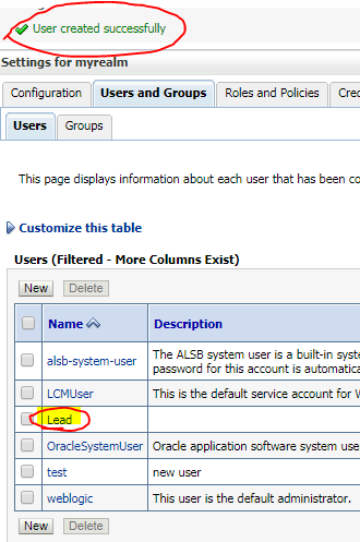 Exploring SOA: Creating New user for WorklistApp from console
