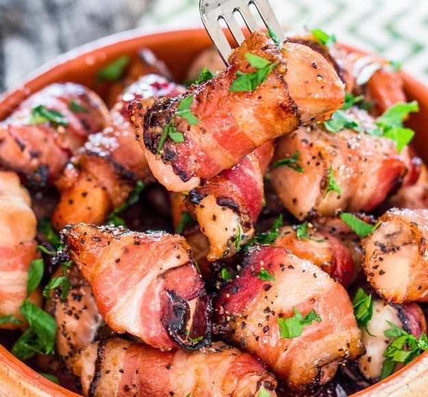 Pedaços de Frango com Bacon ~ Receitas da Neta