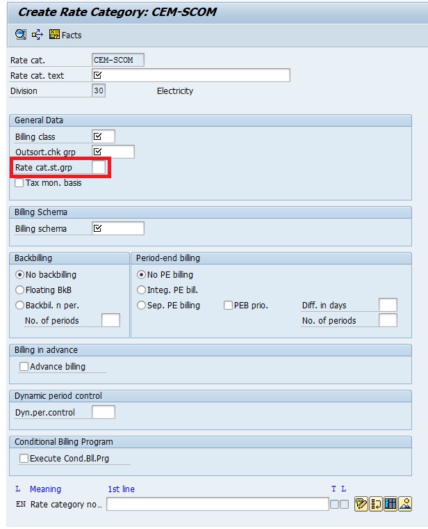 SAP ISU ABAP: Unbilled Revenue: Prerequisites 2.2: Update Group ...