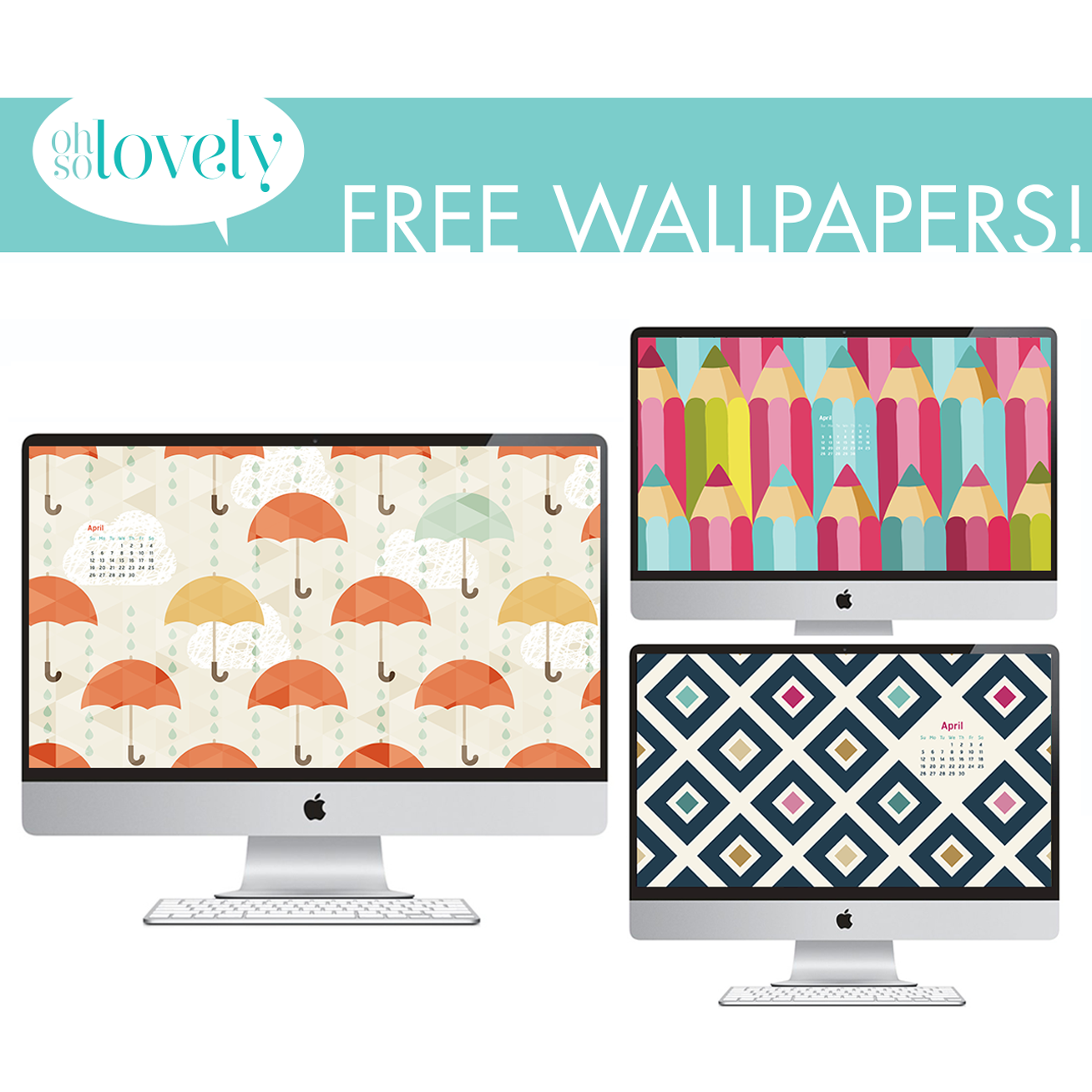 FREEBIES // APRIL DESKTOP CALENDARS – Oh So Lovely Blog
