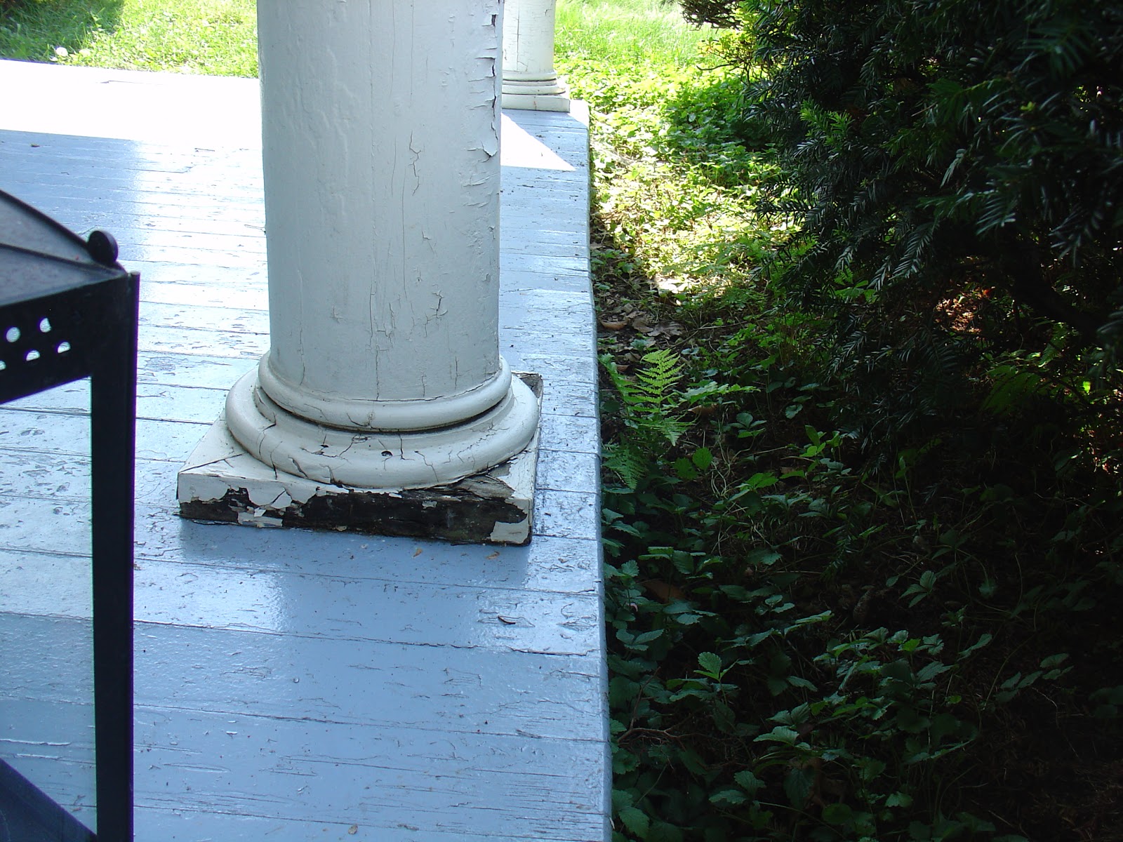 Life at Pugsley: Porch Column Bases DONE!!!, that is, 8: Before and After.