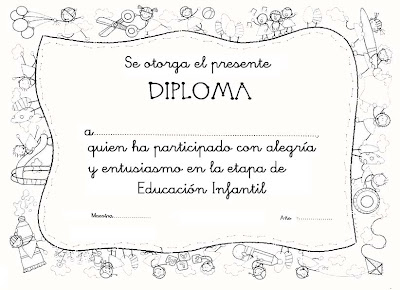 baul de ilusiones: Diplomas y recuerdos para terminar el curso
