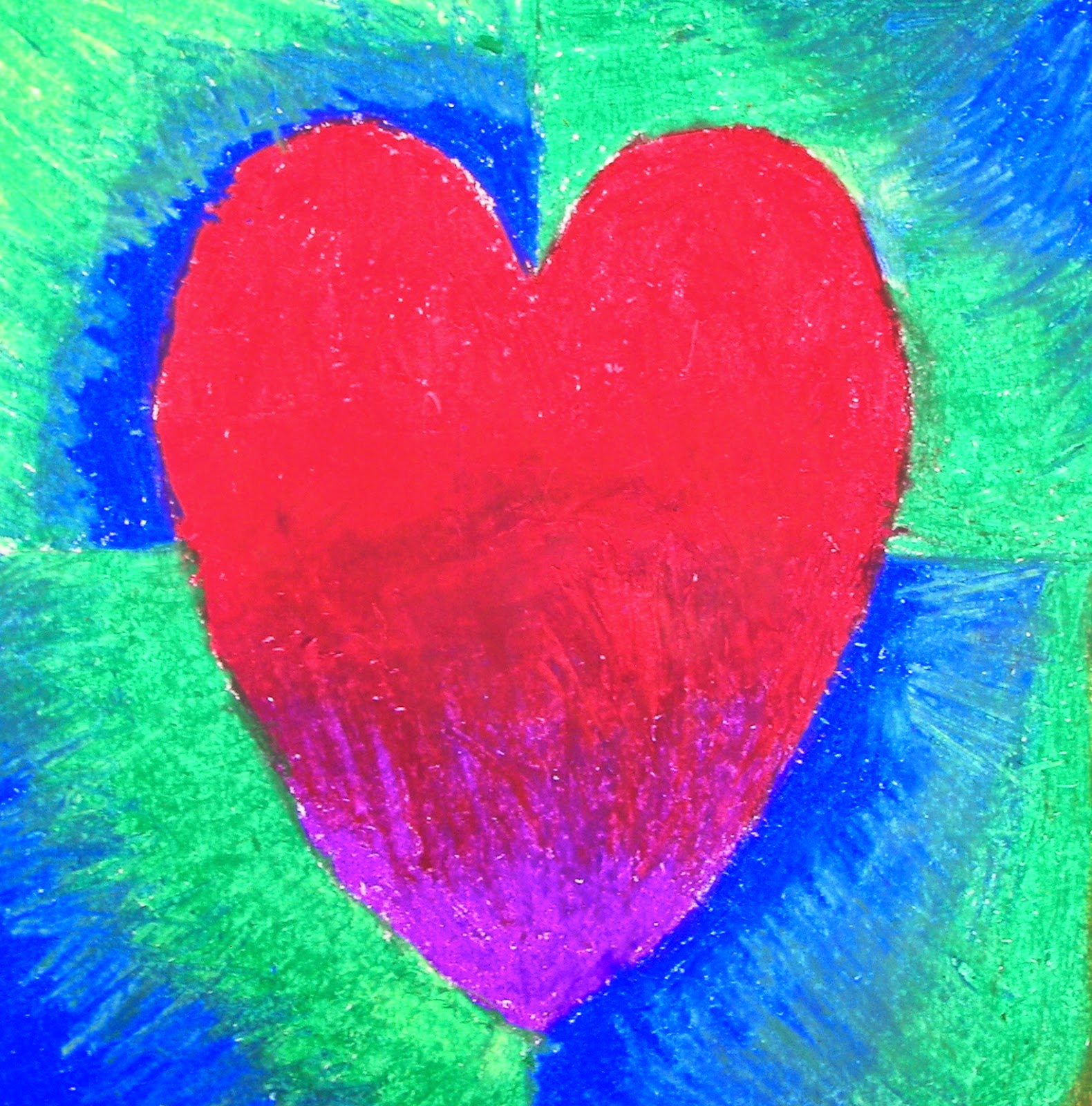 The Rolling Artroom: Oil Pastel Hearts (1st-3rd Grade)