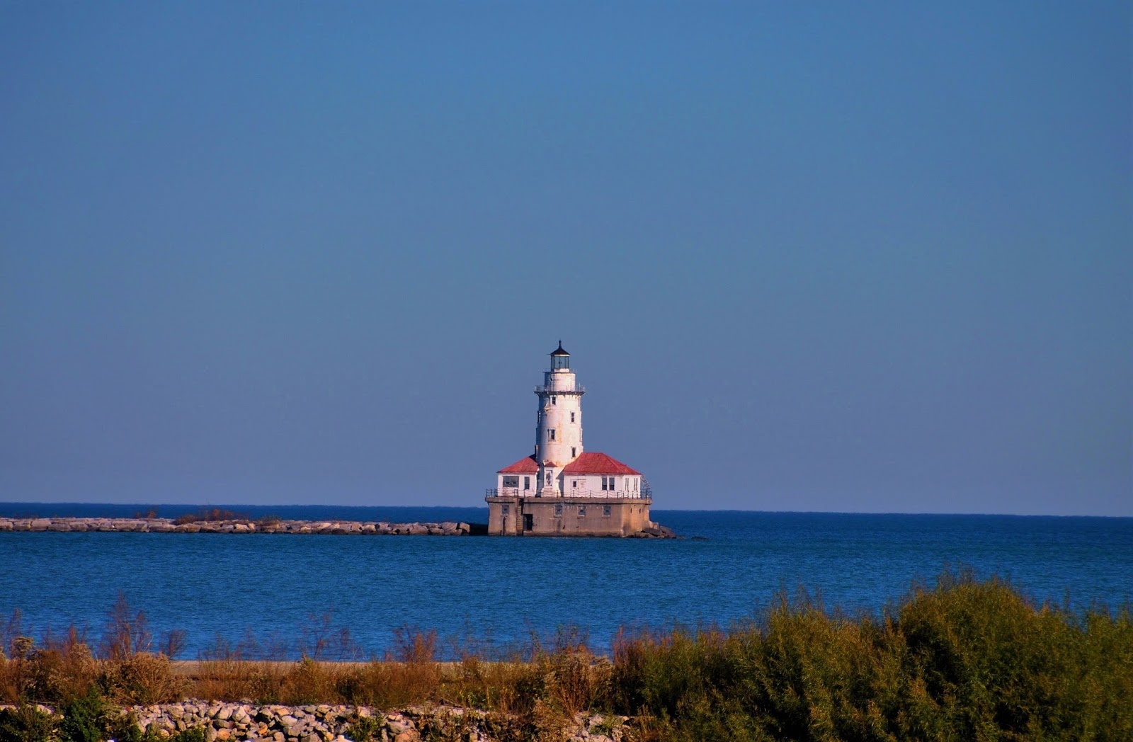 WC-LIGHTHOUSES: CHICAGO HARBOR LIGHTHOUSE-CHICAGO, ILLINOIS