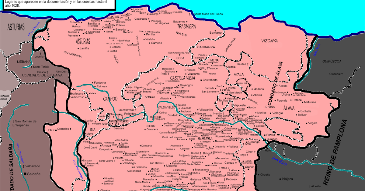 Area Patriniani: Mapa del condado de Castilla