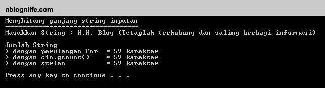 Menghitung String Masukan Dengan strlen() dan cin.gcount() – C++ ...