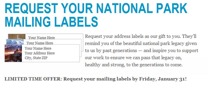 Free National Park Return Address Mailing Labels - HEAVENLY STEALS