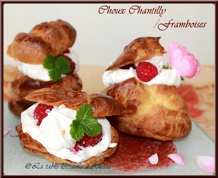 LA TABLE LORRAINE D'AMELIE: Choux à la Chantilly et aux dernières ...