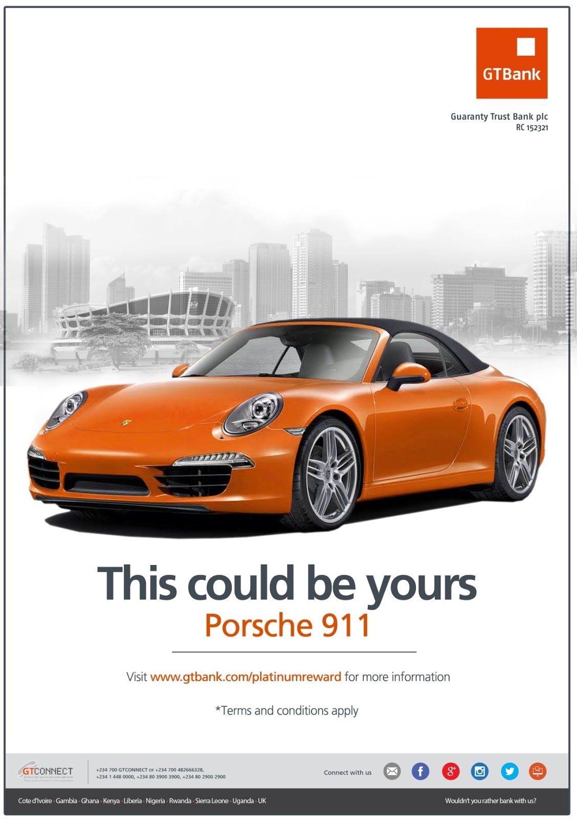 GTBank Launches Porsche Campaign Promo