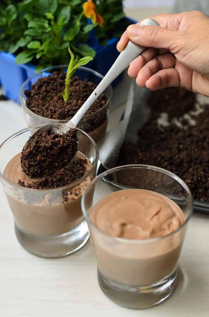Chocolate Mousse with Chocolate Dirt - Lisa's Lemony Kitchen