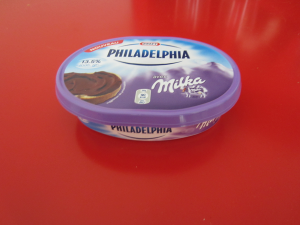 Misantropismes: Philadelphia Milka (milk-chocolate cream cheese)