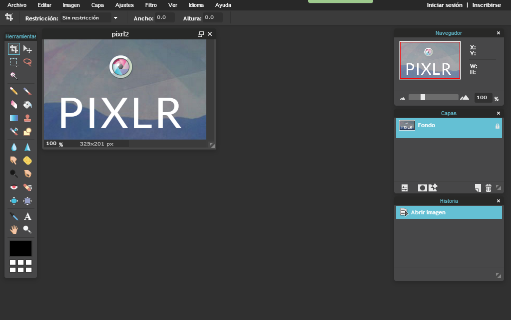 Todo está en la nube: Pixlr, edición de fotos online