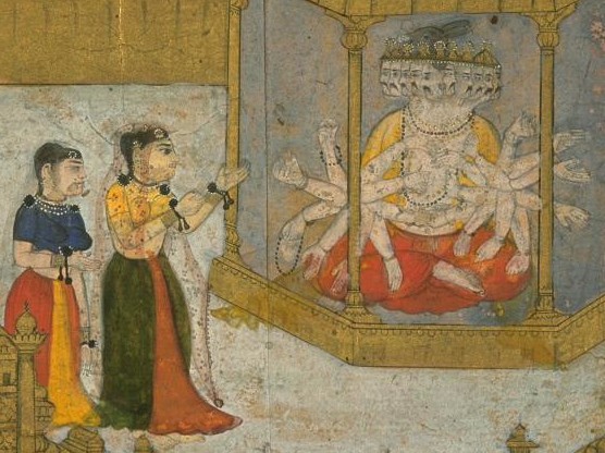 Indian Epics: Images and PDE Epics: Image: Mandodari Rebukes Ravana