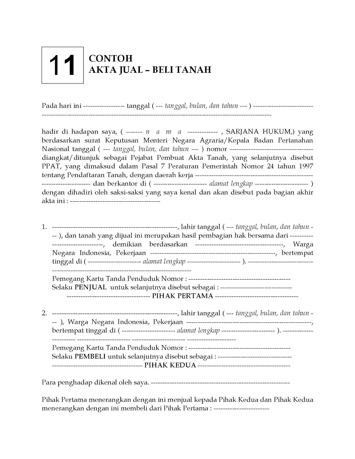 Jual dan Beli Tanah dan Rumah Di Daerah Denpasar: Akta Jual Beli