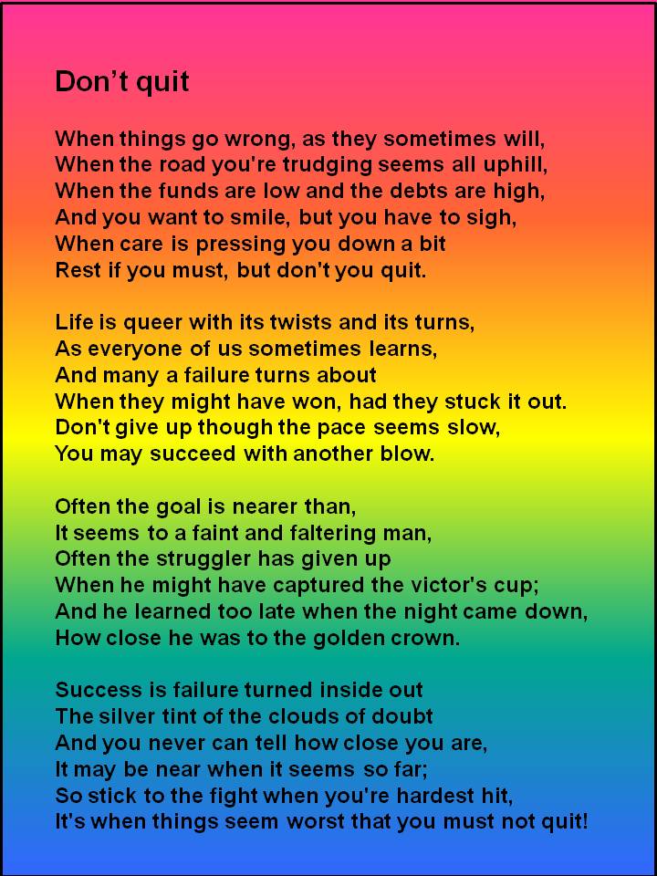 Encouragement Quotes And Poems. QuotesGram